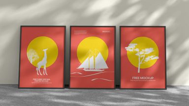 Free Free Poster Mockup PSD (Portrait & Landscape) - PsFiles