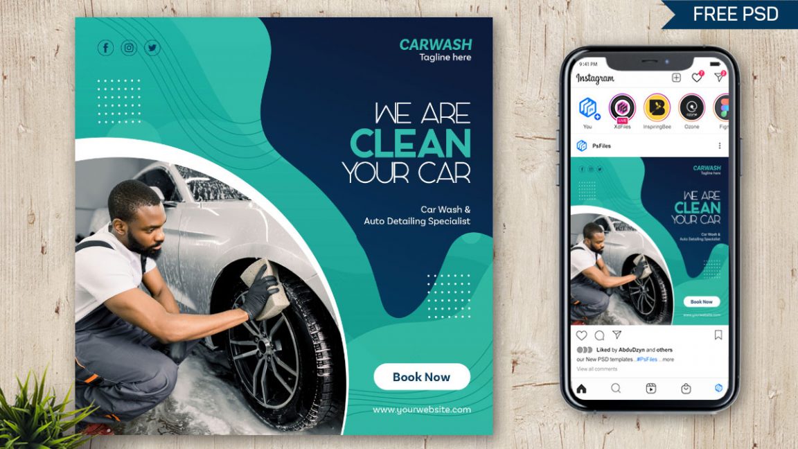 Free Luxury Car Rent Instagram Post Design PSD Template - PsFiles