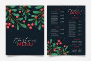 Free Christmas Menu Card Design PSD Template - PsFiles