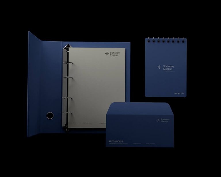 Free Corporate Logo Branding Stationery PSD Mockup - File Binder ...