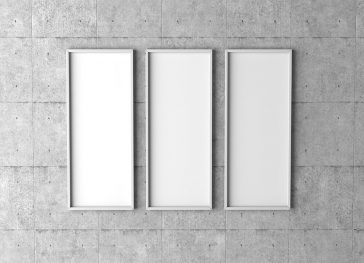 Free 3 Vertical Poster Mockup PSD - PsFiles