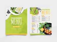 Free Vegetarian Menu Card Design PSD Template - PsFiles