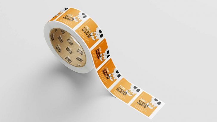 Free Die Cut Sticker Mockup PSD - PsFiles