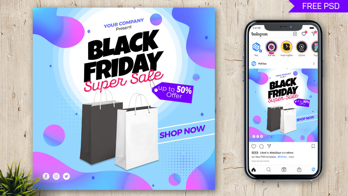 Free Speed Delivery Ad Post Design Free PSD Template for Social Media ...