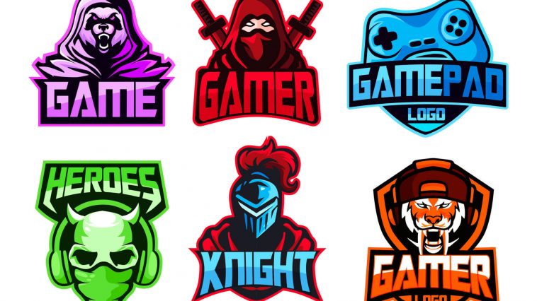 Free Pixel Arcade Gaming Logo Template PSD, Ai, PNG files