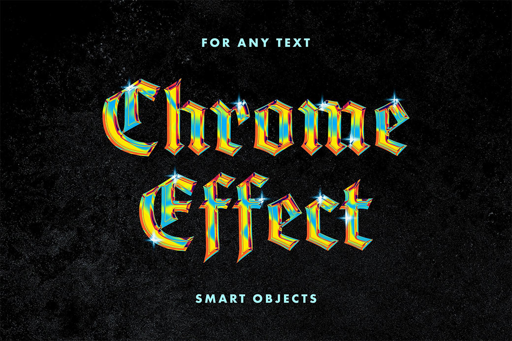 Free Holographic Chrome Text Effect, Logo Mockup PSD - PsFiles