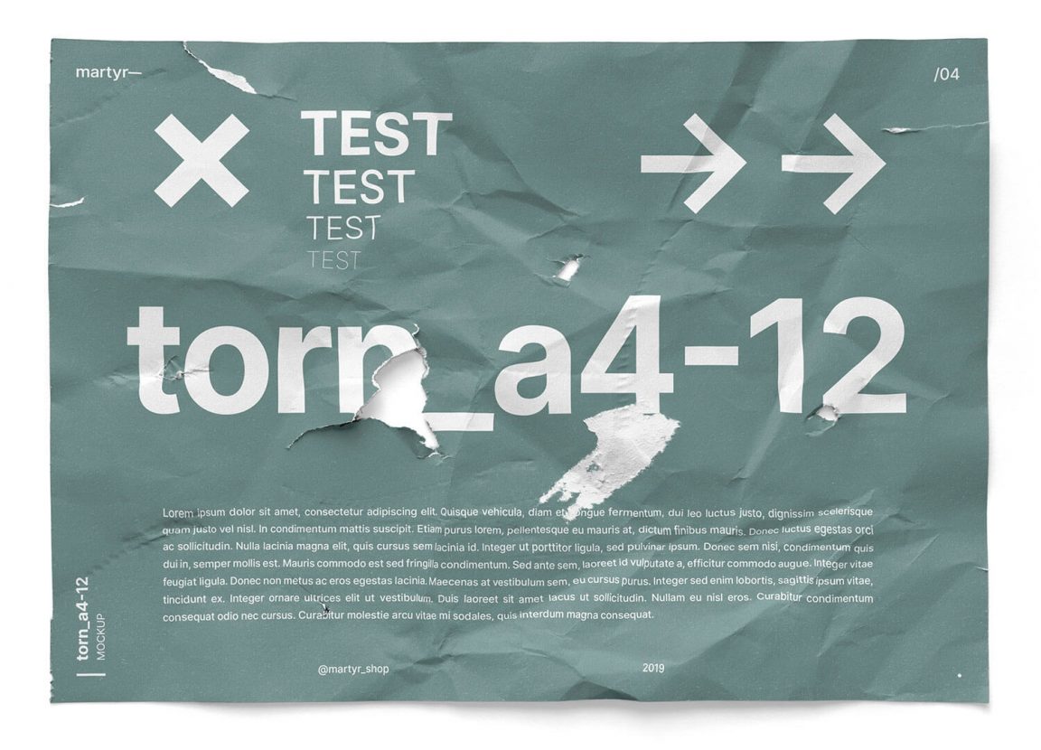 2 Free Torn Paper Mockups for Poster - PsFiles