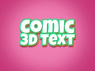Free Comic 2D Text Effect PSD template - PsFiles
