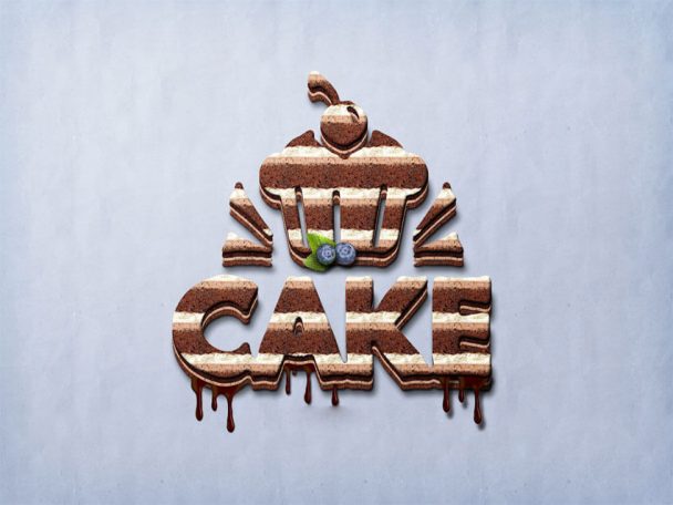 Free Chocolate Cake Photoshop Text Effect Mockup PSD file - PsFiles