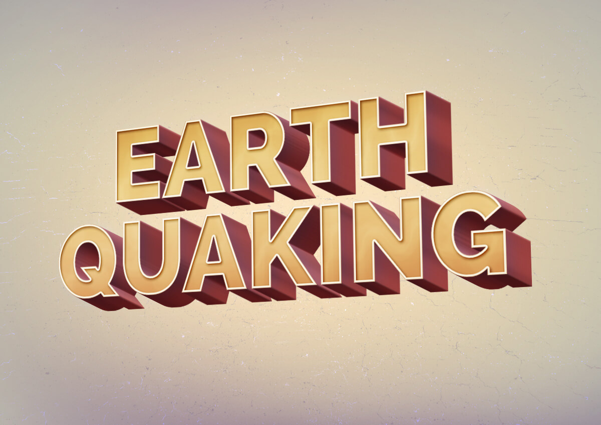 Free Earth Quaking 3D Free PSD Text Effect - PsFiles