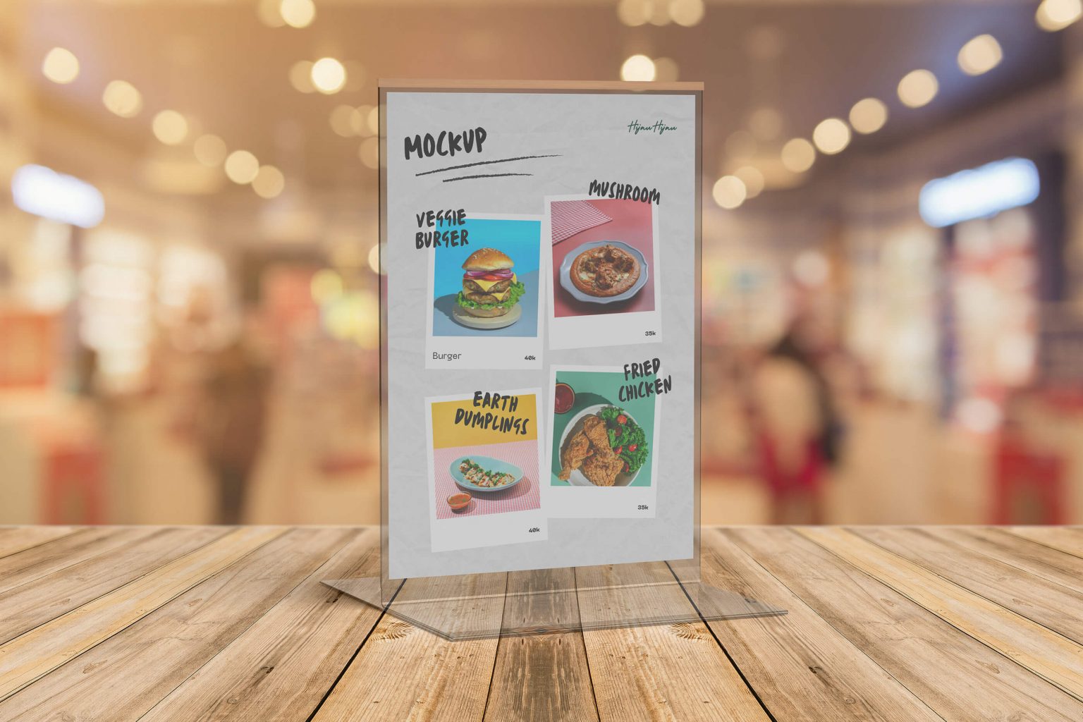 Free Acrylic Table Tent Mockup PSD - PsFiles