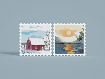 Free Postage Stamp Mockup PSD - PsFiles