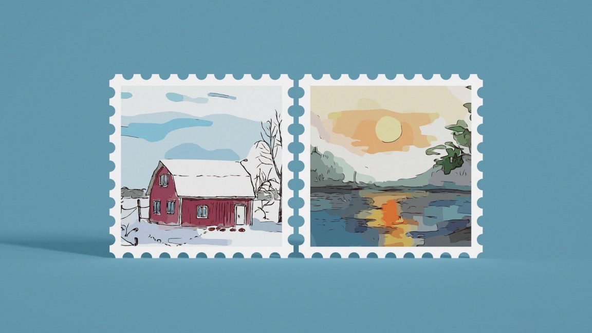 Free Postage Stamp Mockup PSD set - PsFiles