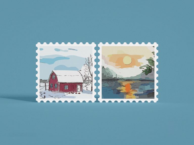 Free Postage Stamp Mockup PSD - PsFiles