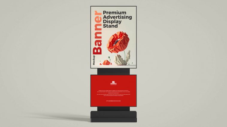 Free Outdoor Advertising Column Mockup PSD Set - PsFiles