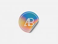 Free Square and Round Peeling Sticker Mockup PSD - PsFiles