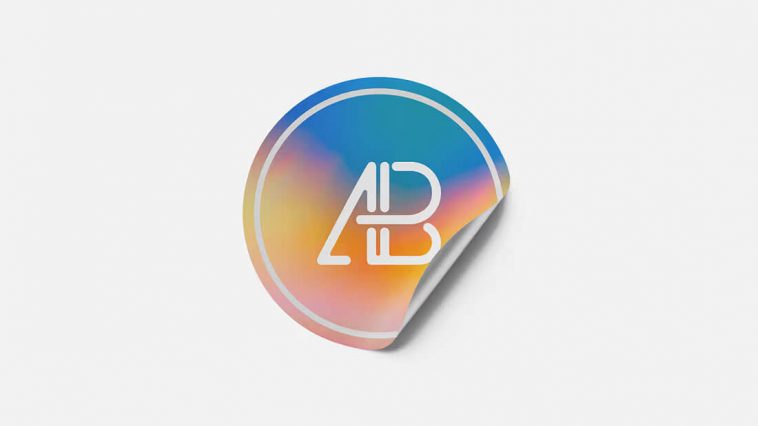 Free Round Sticker Mock-up PSD Template - PsFiles