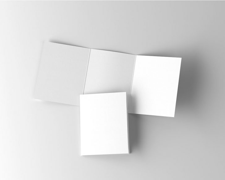 Free Three Fold Wedding Card Mockup PSD - PsFiles