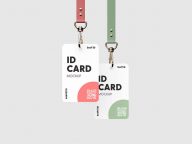 Free Vertical Rounded Corner ID Card Mockup PSD - PsFiles