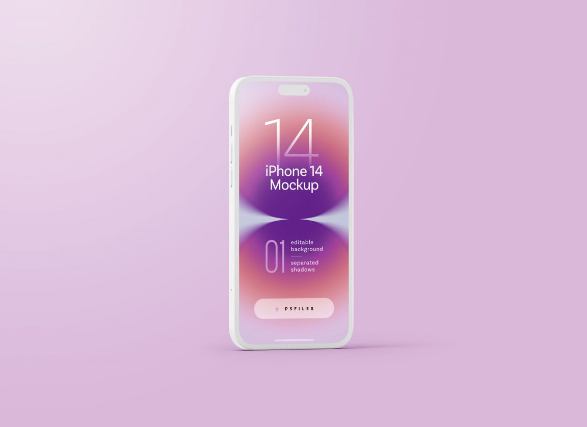 1 Free iPhone 14 Pro Clay Mockup PSD - PsFiles