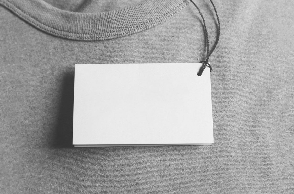 Free Clothing Label Tag Mockup Featuring on a Round Neck T-Shirt - PsFiles