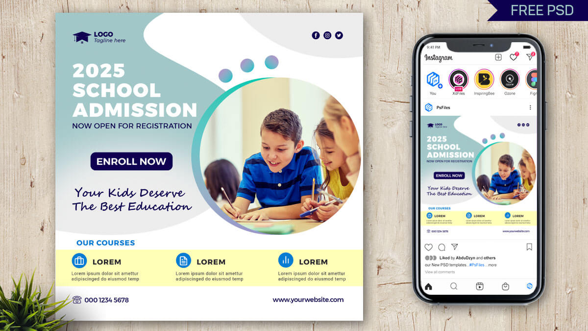 Back to School Social Flyer Design School Admission Social Media Post ...