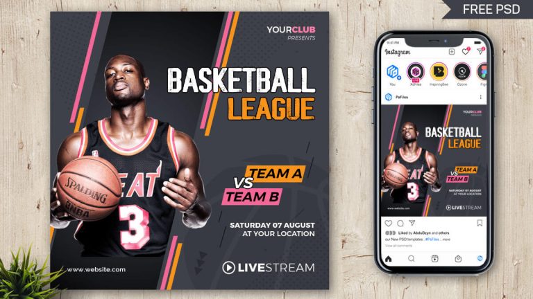 Free Sports Team League VS Match Ad Banner Design Template PSD - PsFiles