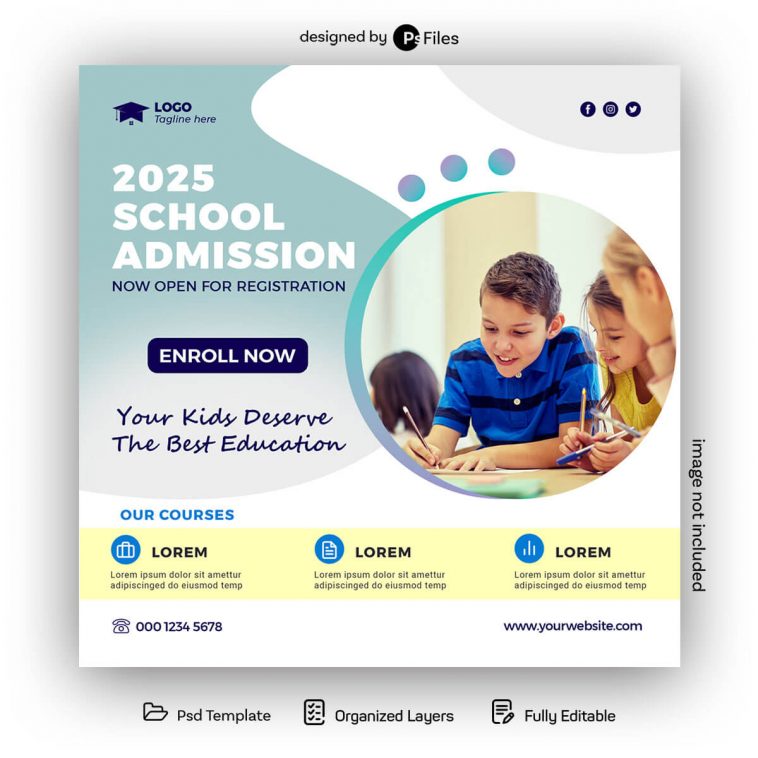 Back to School Social Flyer Design School Admission Social Media Post ...