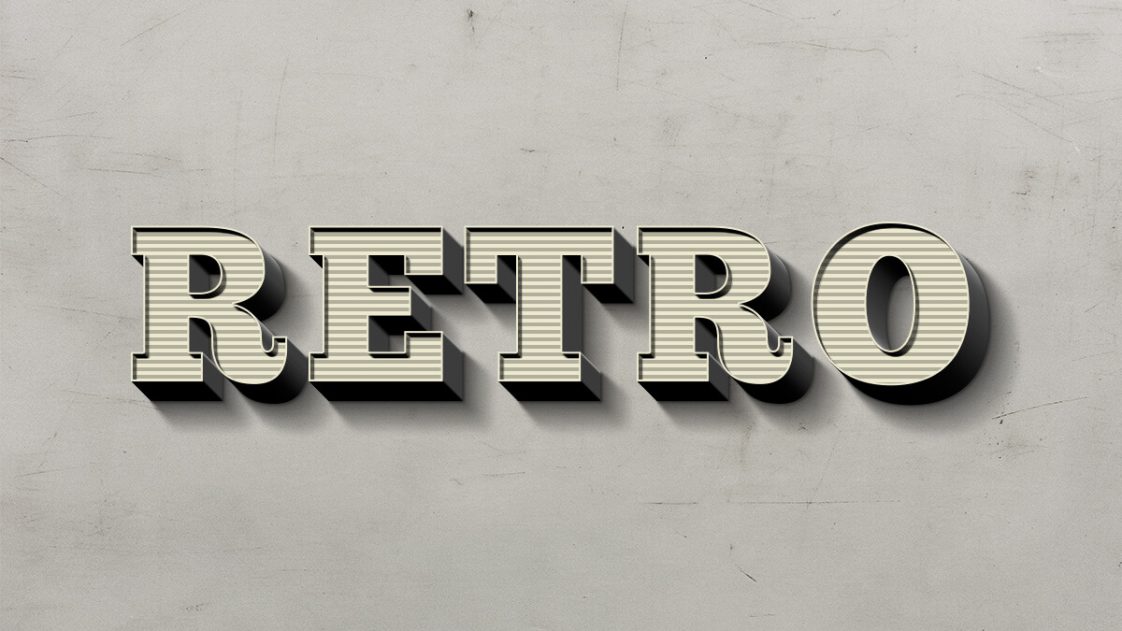 Free 90s Style 3D Text Effect PSD Template - PsFiles