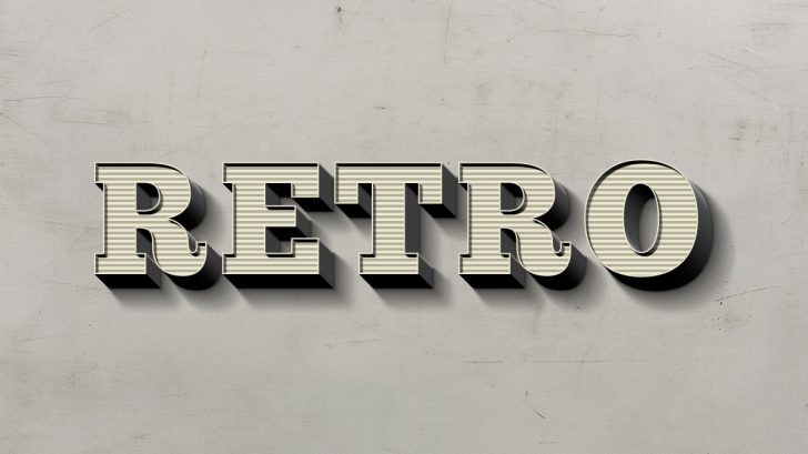 Free 90s Style 3D Text Effect PSD Template - PsFiles