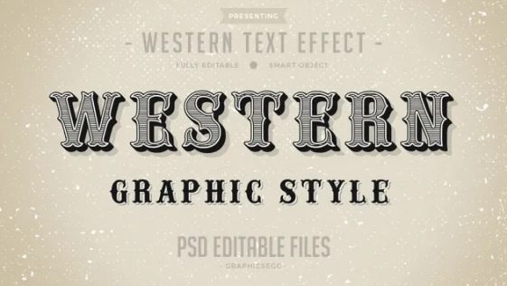 Texas Free Vintage Text Effect PSD file - PsFiles