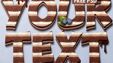 Free Sticker style Photoshop Text Effect PSD - PsFiles