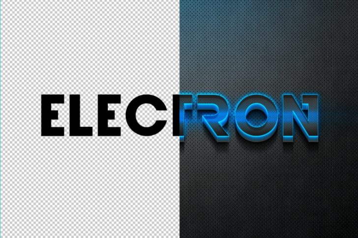 Electro 3D Text Effect Free PSD - PsFiles