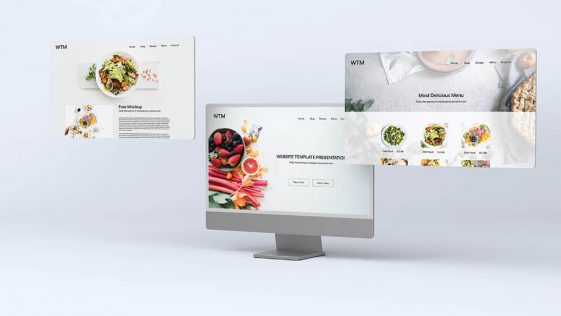 Free Multiple Screens Website Design Mockup PSD- PsFiles