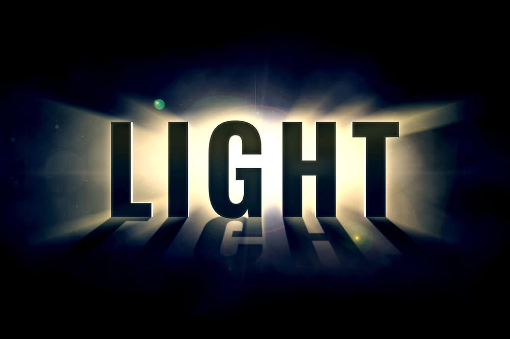 Free Illuminating Light Text Effect PSD - PsFiles