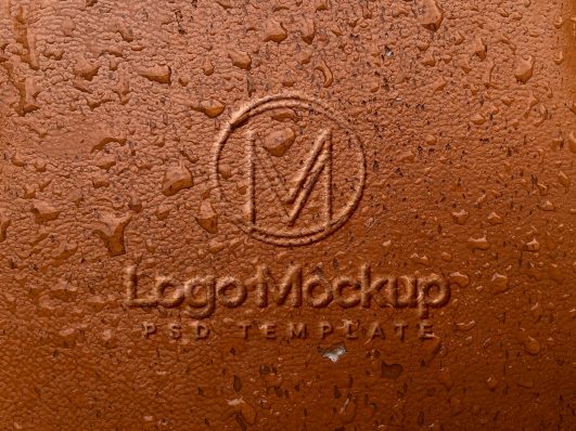 Embossed Leather Logo Mockup Free PSD - PsFiles