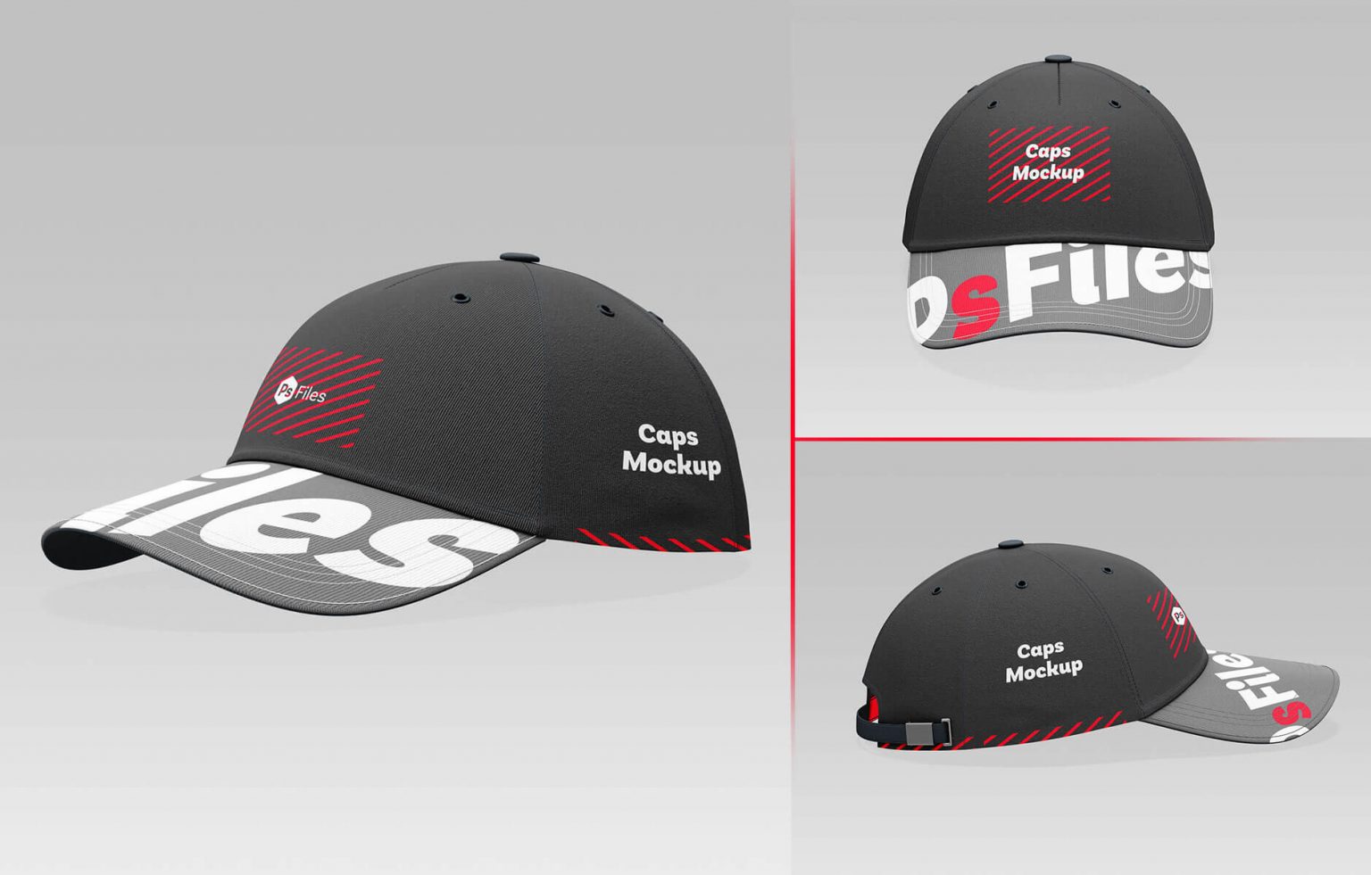 Free Baseball Caps Mockup PSD set - PsFiles