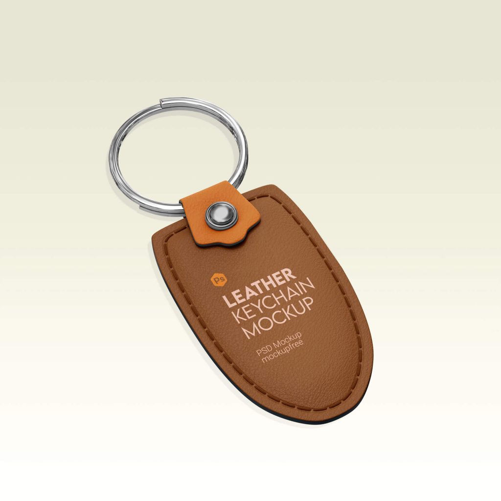 Free Leather Keychain Mockups PSD set - PsFiles