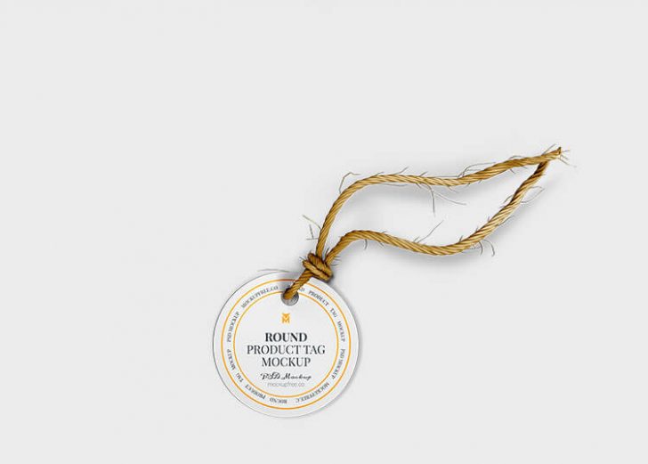 Free Round Product Tag Mockup PSD Set - PsFiles