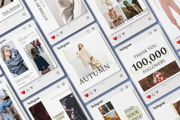 Free Simple and Elegant Instagram Post Template | Autumn - PsFiles