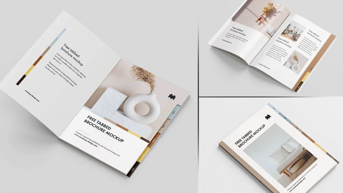 Free A4 Saddle Stitch Brochure Mockup PSD Set - PsFiles