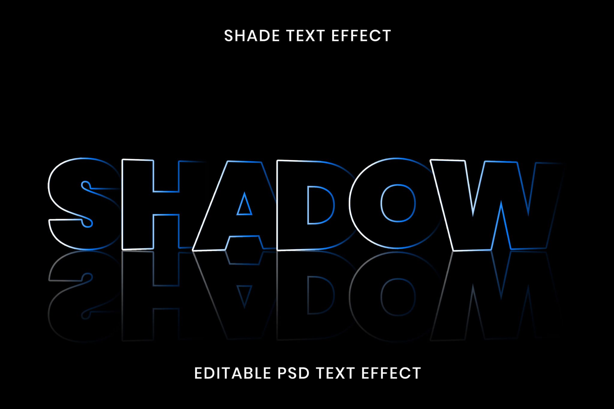 Free Shadow Line Text Effect PSD - PsFiles