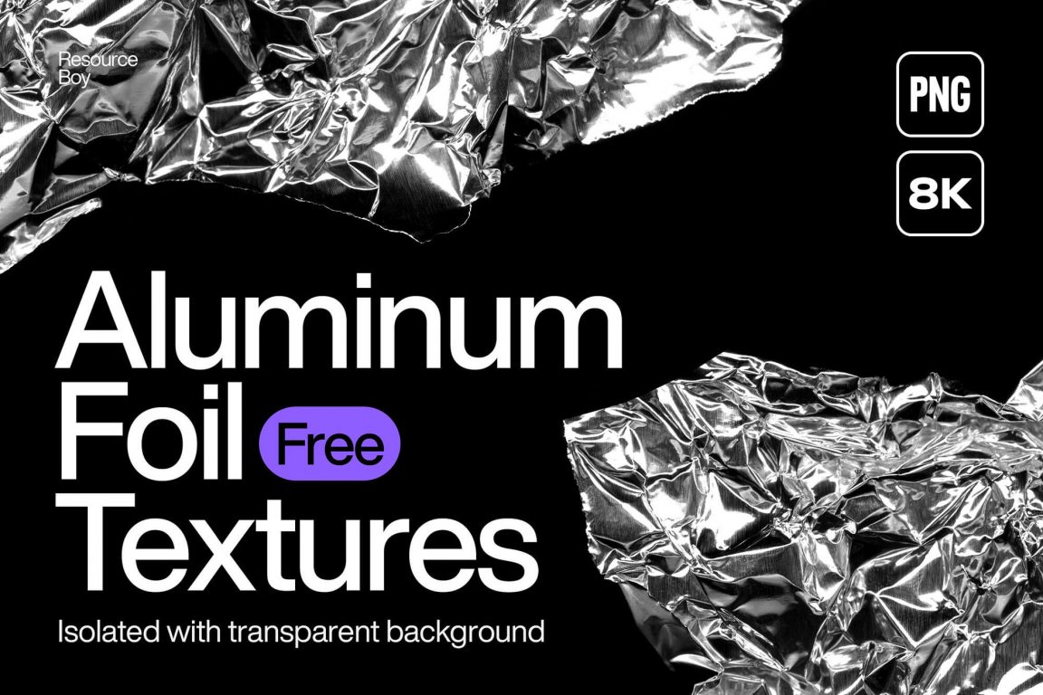 Free 50 Aluminium Foil Textures - PsFiles