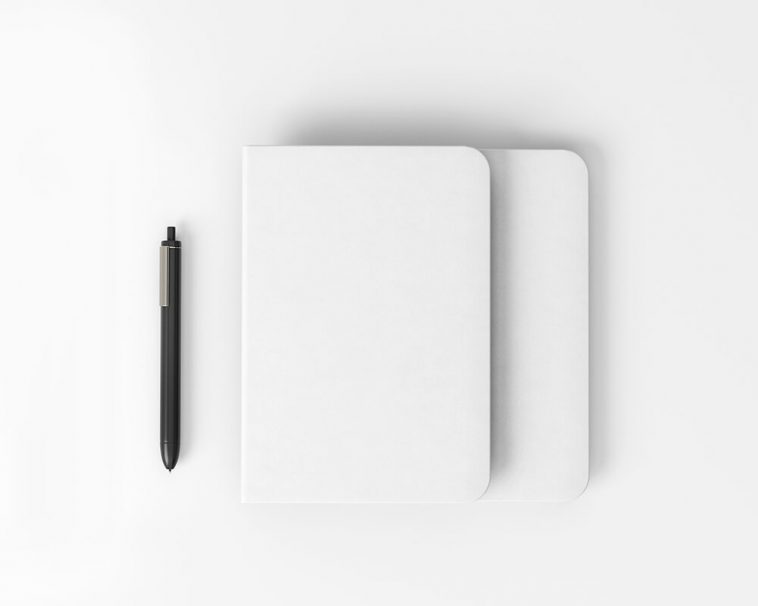 Free Notebook with Pen Mockup PSD - PsFiles