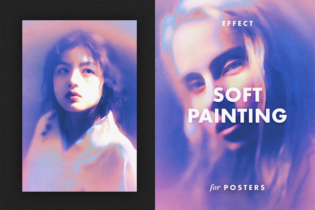 Free Soft Painting Poster Effect Mockup PSD - PsFiles