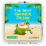 Free Best Summer Drink Social Media Post Design PSD Template - PsFiles