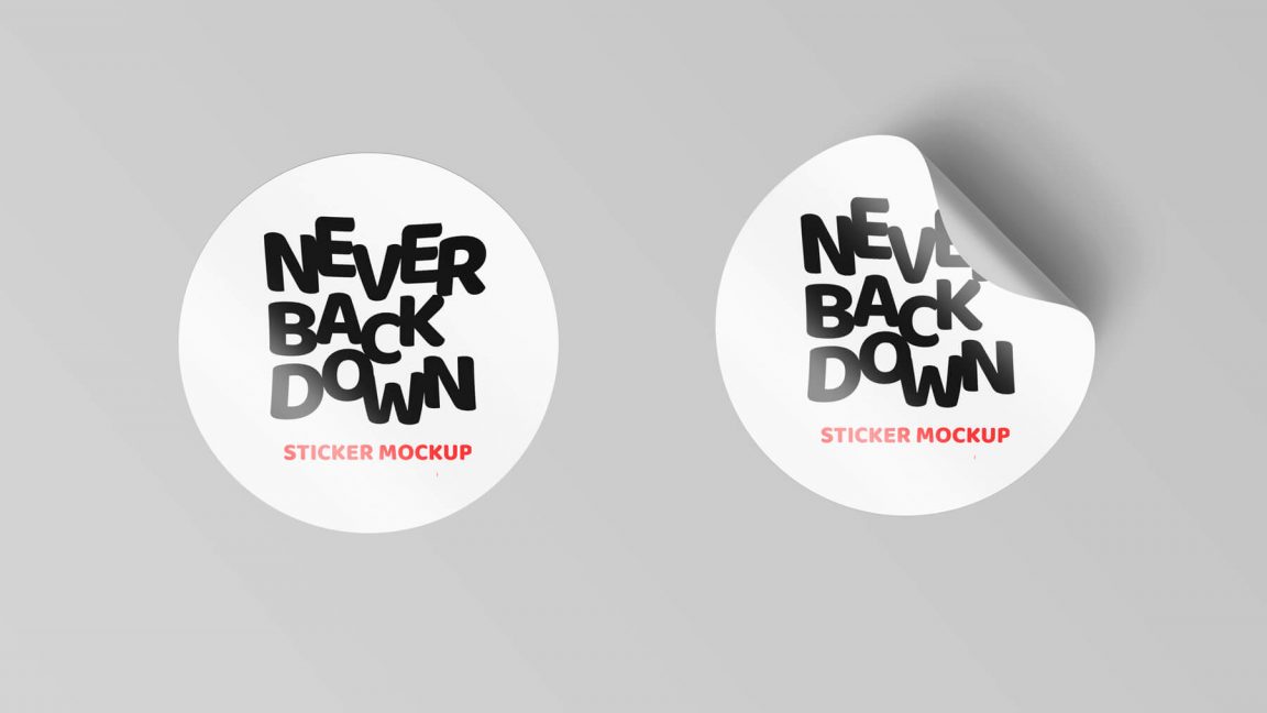 Free Round Sticker Label Mockup PSD Set for Packaging - PsFiles