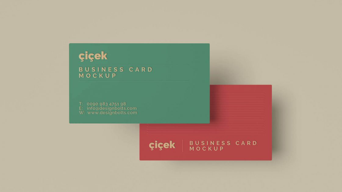 Floating Two Business Cards Mockup Free PSD - PsFiles