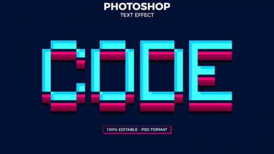 Free Glitch Text Animation Effect PSD Template - PsFiles