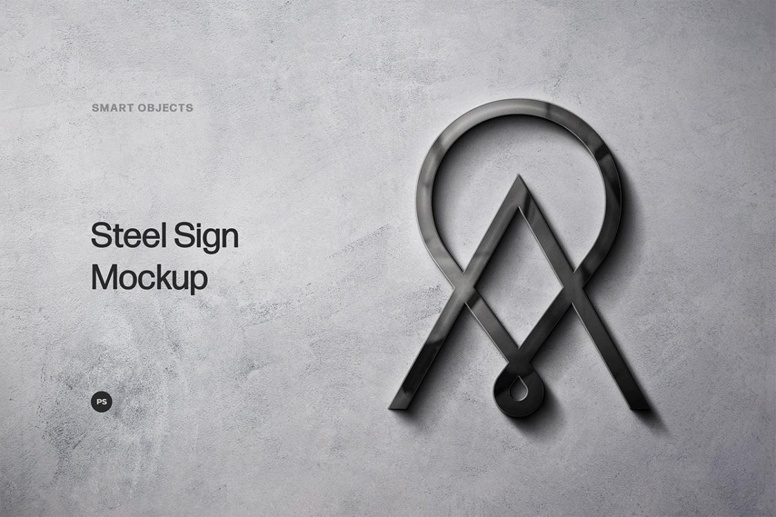 Free Metal Steel Logo Sign Mockup PSD - PsFiles